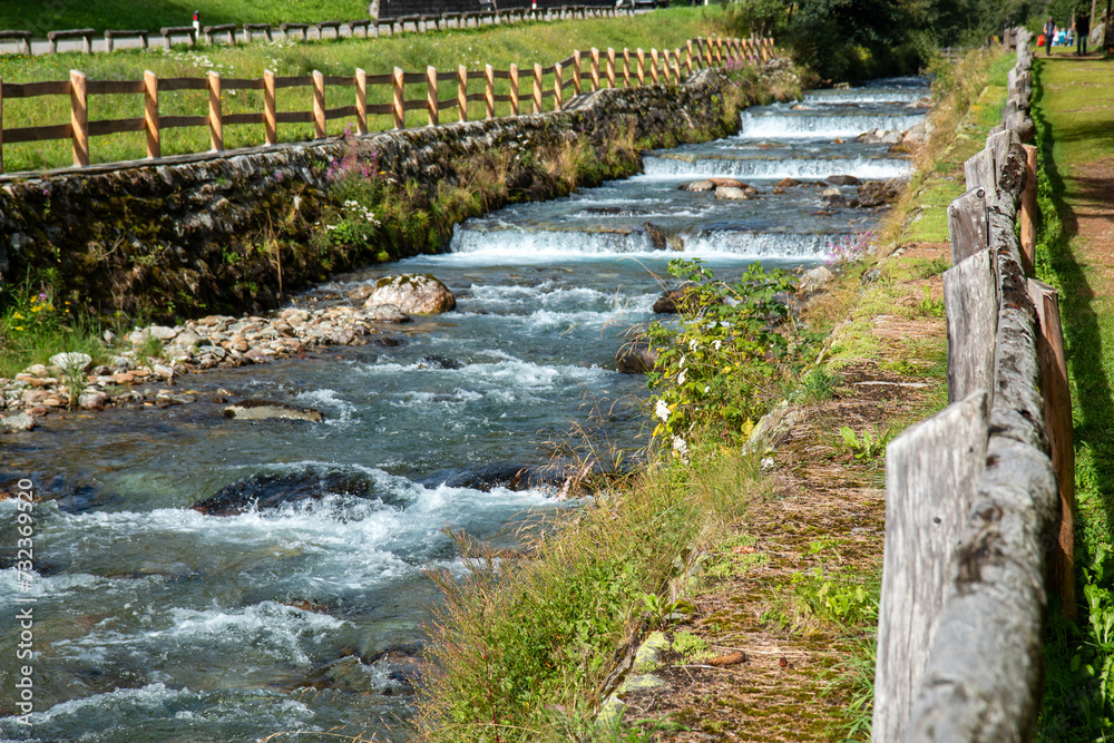 Val di Rabbi Valley of the Dolomites famous for its Tibetan bridges and ...