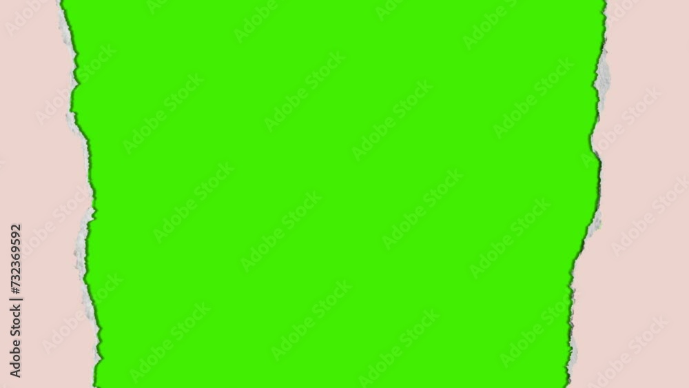 The torn paper transition animation pack is on a green background. Torn ...