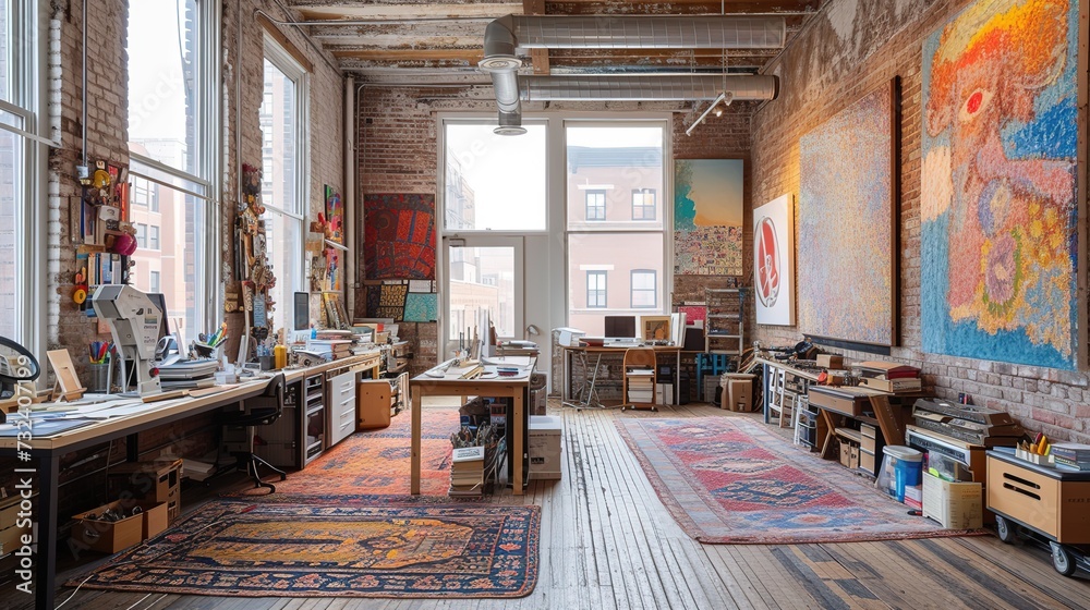 An expansive artist's loft that embraces its industrial roots ...
