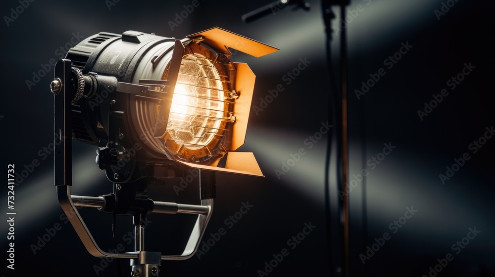 A close-up view of a light on a pole. This image can be used to depict ...