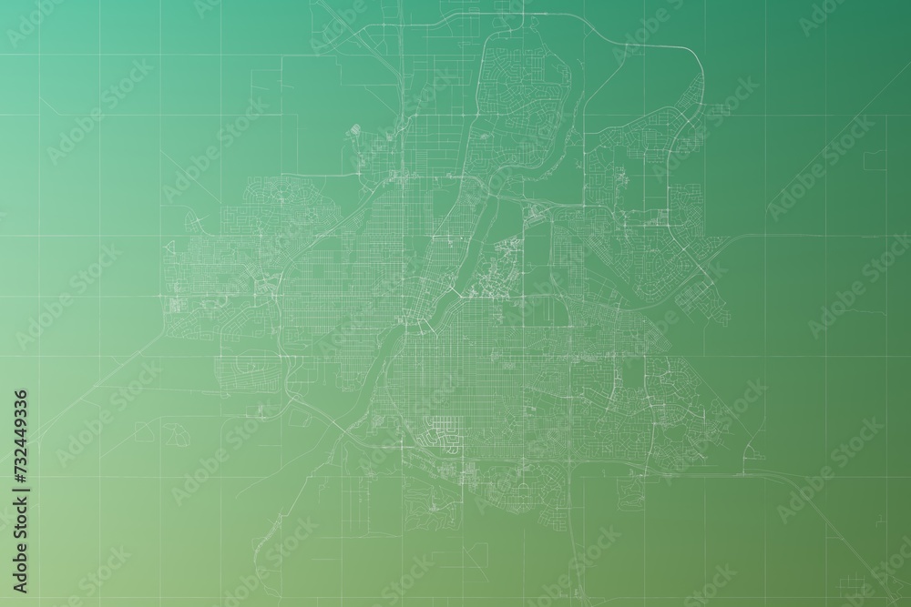 Map of the streets of Saskatoon (Canada) made with white lines on ...