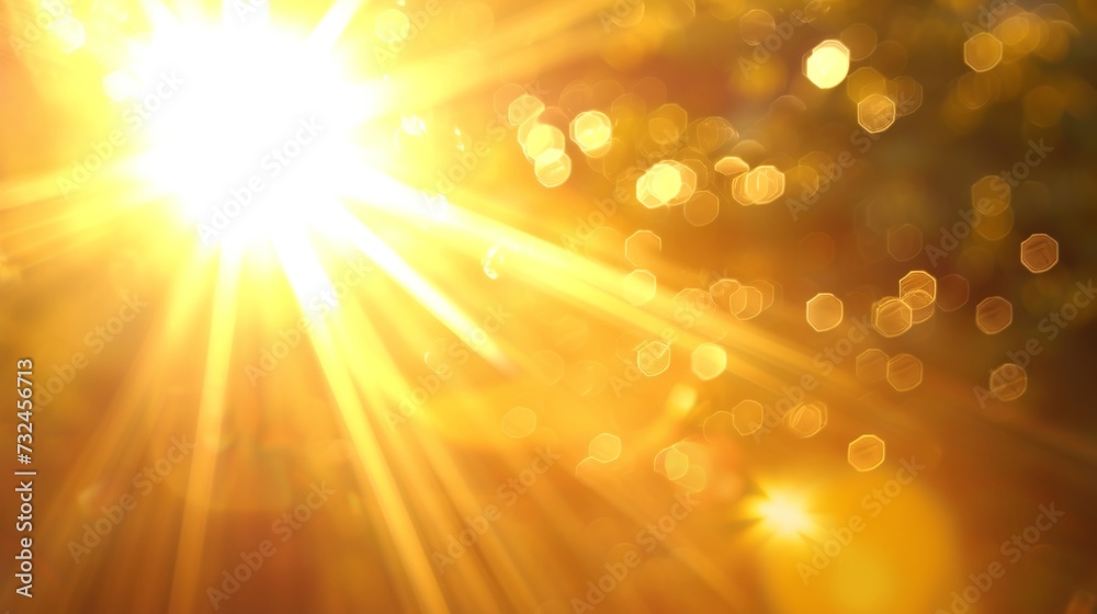 Abstract sun with flare. Light-filled, natural background with ...
