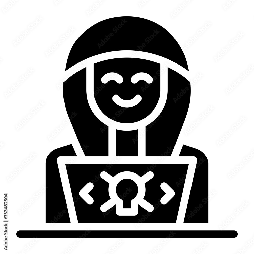 Hacker icon vector image. Can be used for Crime Investigation. Stock ...