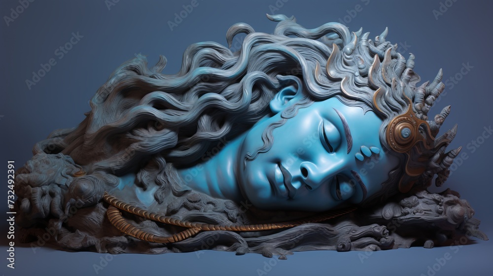 Divine Manifestation: Reverent Images of Lord Shiva in Worship Stock ...