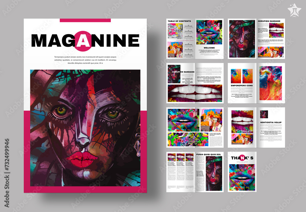 Magazine Template Stock Template | Adobe Stock