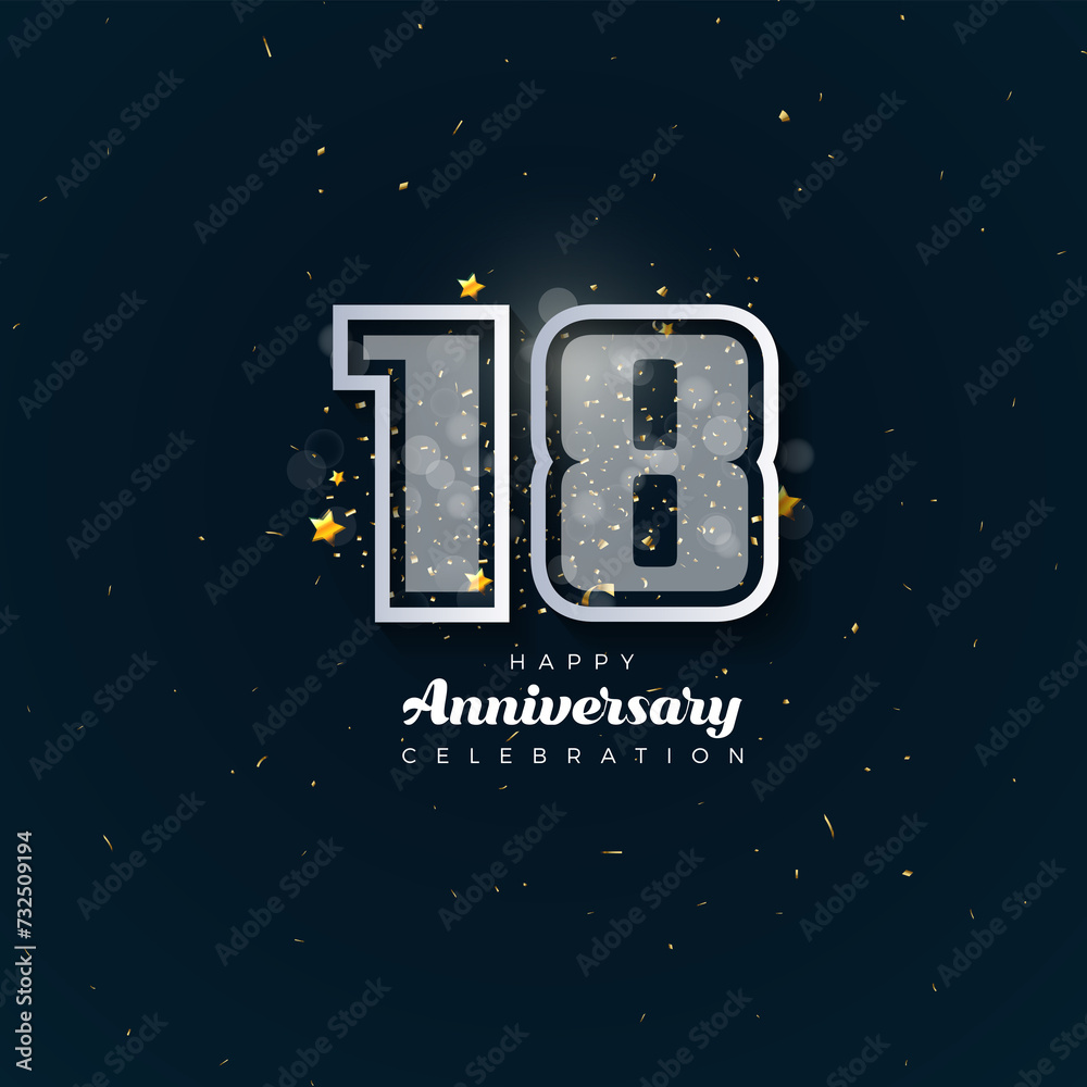 18th Anniversary celebration, 18 Anniversary celebration in black BG ...