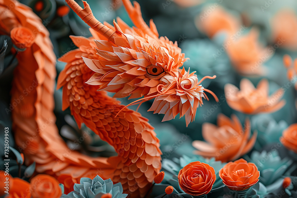 Super realistic origami dragon art for Chinese New Year wallpaper ...