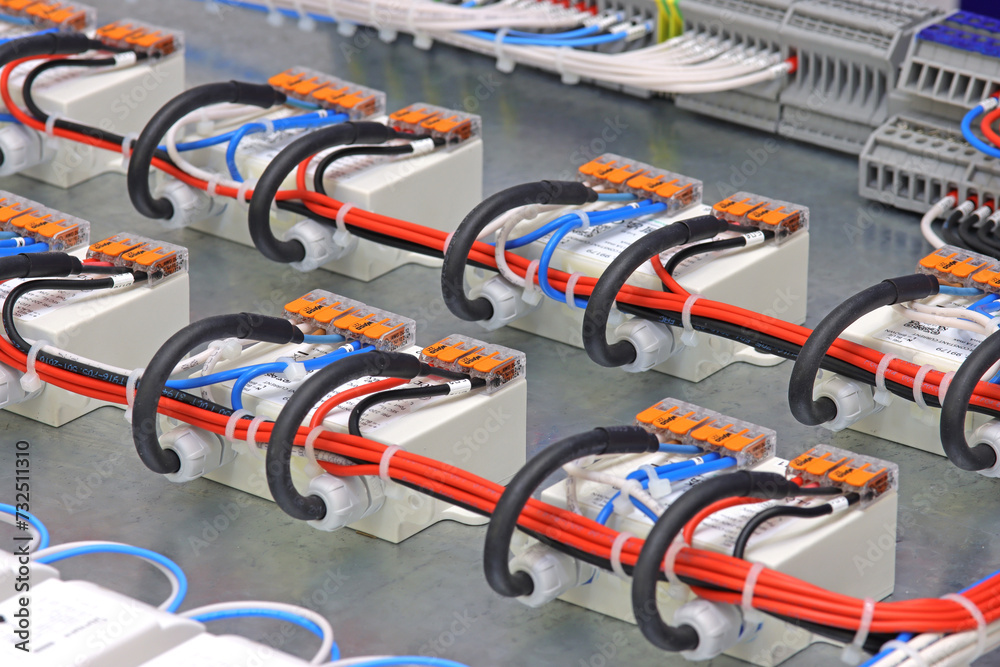 Current LED drivers for lighting control are installed in an electrical ...