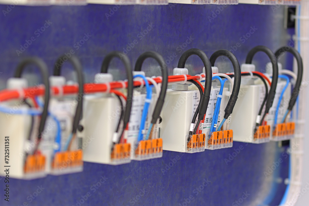 Current LED drivers for lighting control are installed in an electrical ...