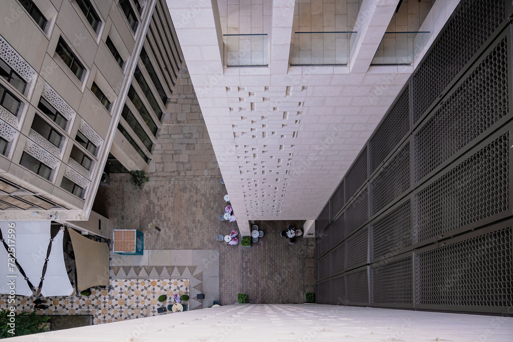 Doha, Qatar - February 3, 2024 -A picture from the top of buildings ...