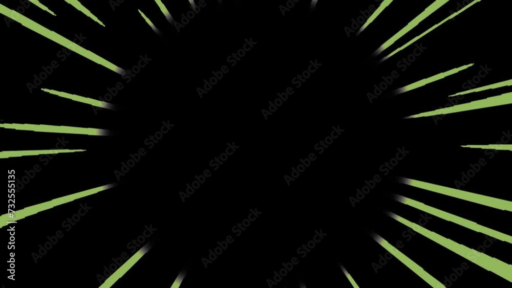Green Animated Comic Speed Lines | Green Action Cartoon Speed Lines ...
