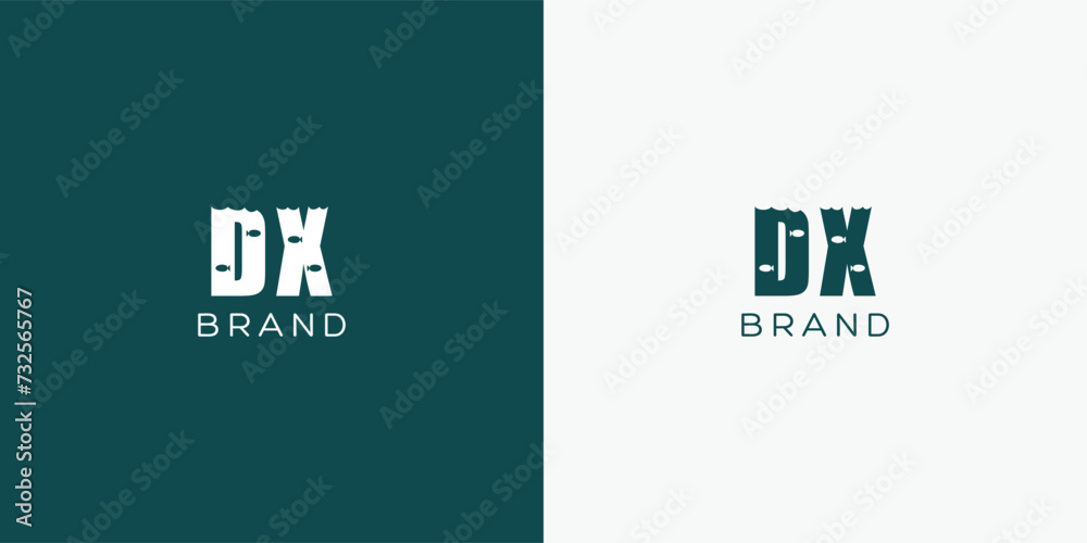 DX Letters vector logo design Stock Vector | Adobe Stock