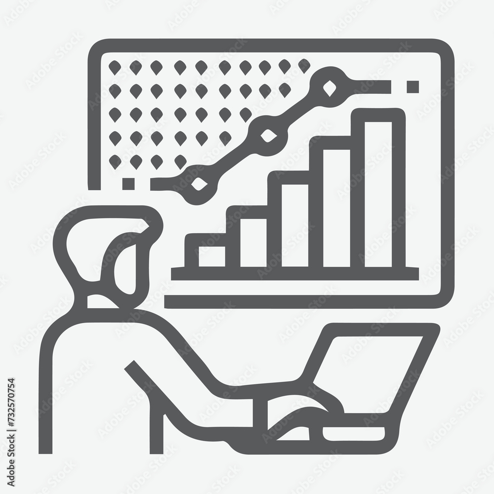 Monitoring icons, Data analytics icons, Monitor icons, Containing ...