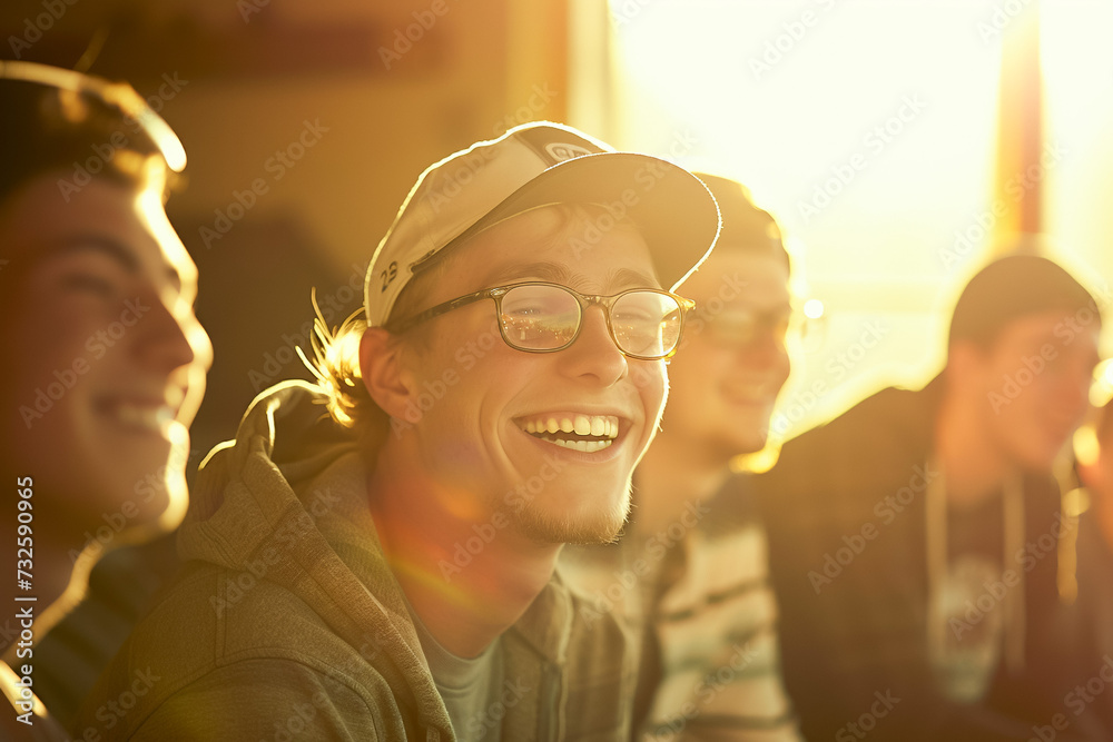 University sorority, student fraternity, campus gathering, American ...