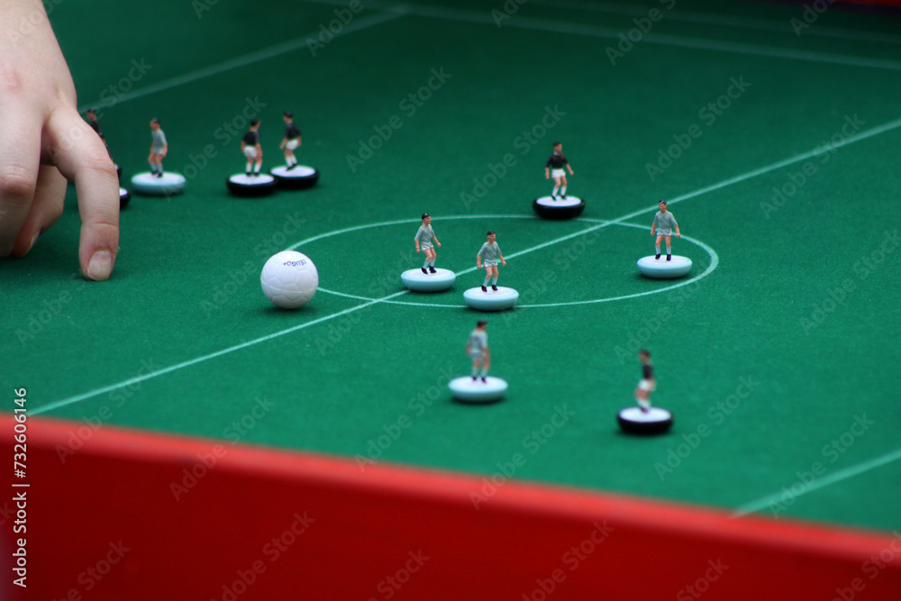 Subbuteo, a board game in which the sport of football is reproduced in ...