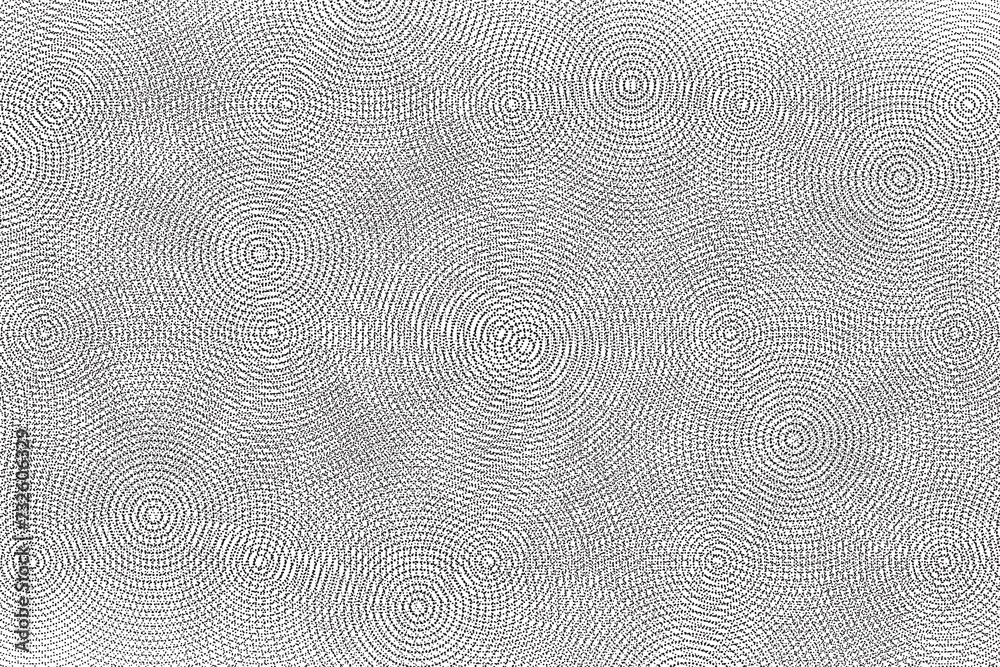 Dotted halftone circles with group elements. Random half circle dots ...