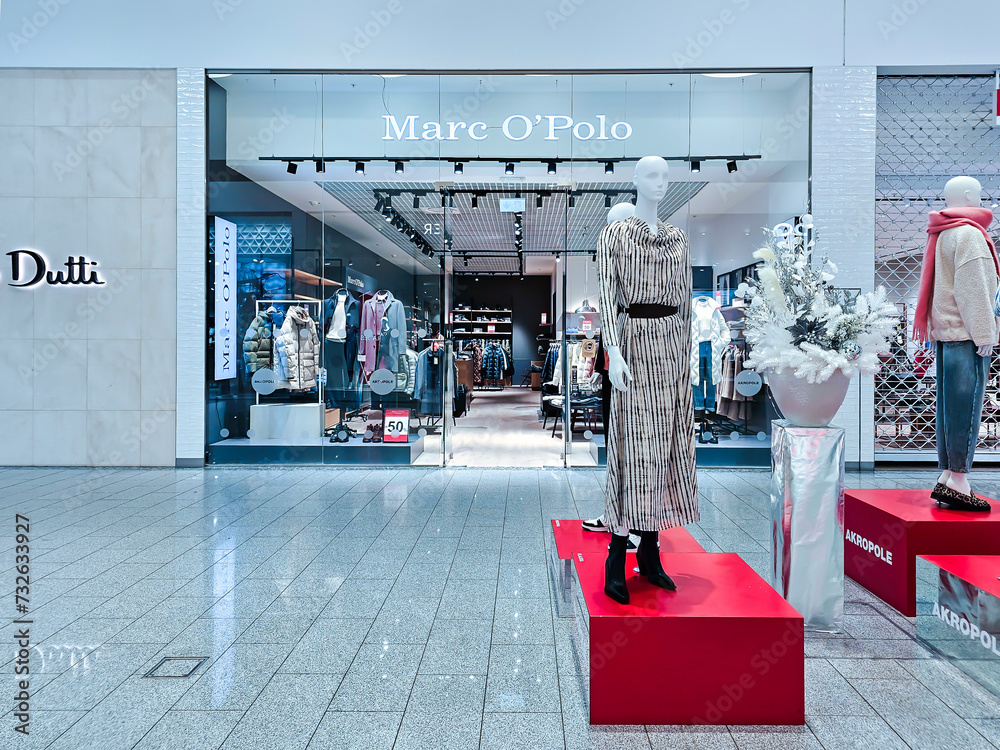 LATVIA, RIGA, 25, JANUARY, 2024: Modern store of Marc O'Polo fashion ...