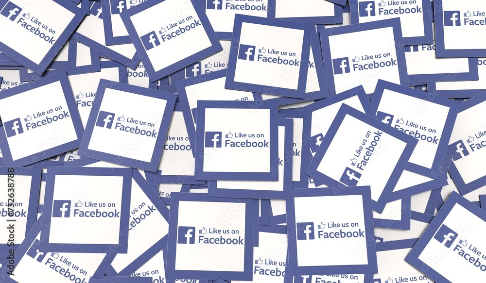 facebook, Social Media Logos Visual Presentation - 3D Background Design ...