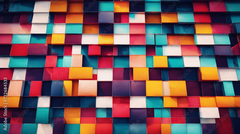 Explore the world of pixel art by designing an abstract background ...