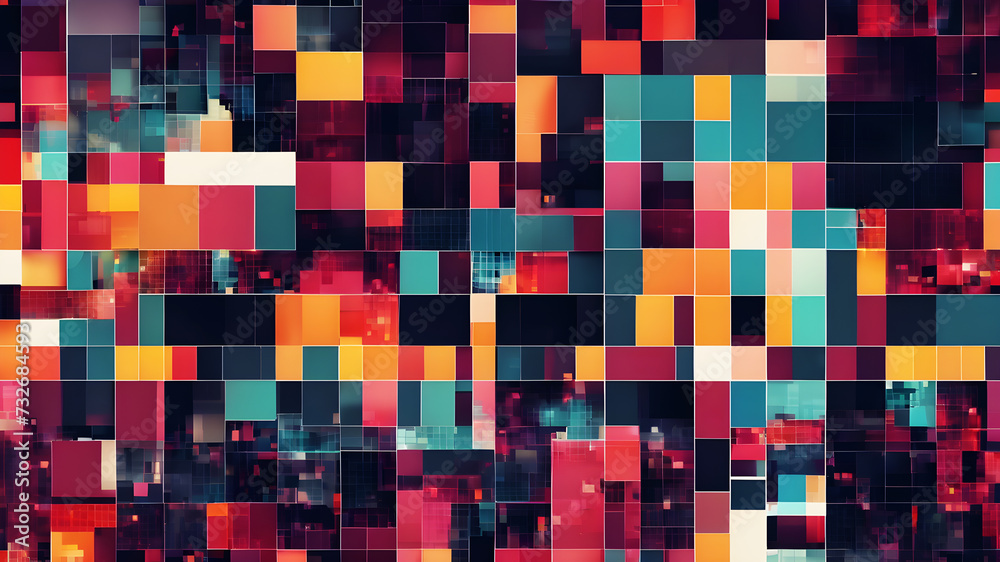 Explore the world of pixel art by designing an abstract background ...