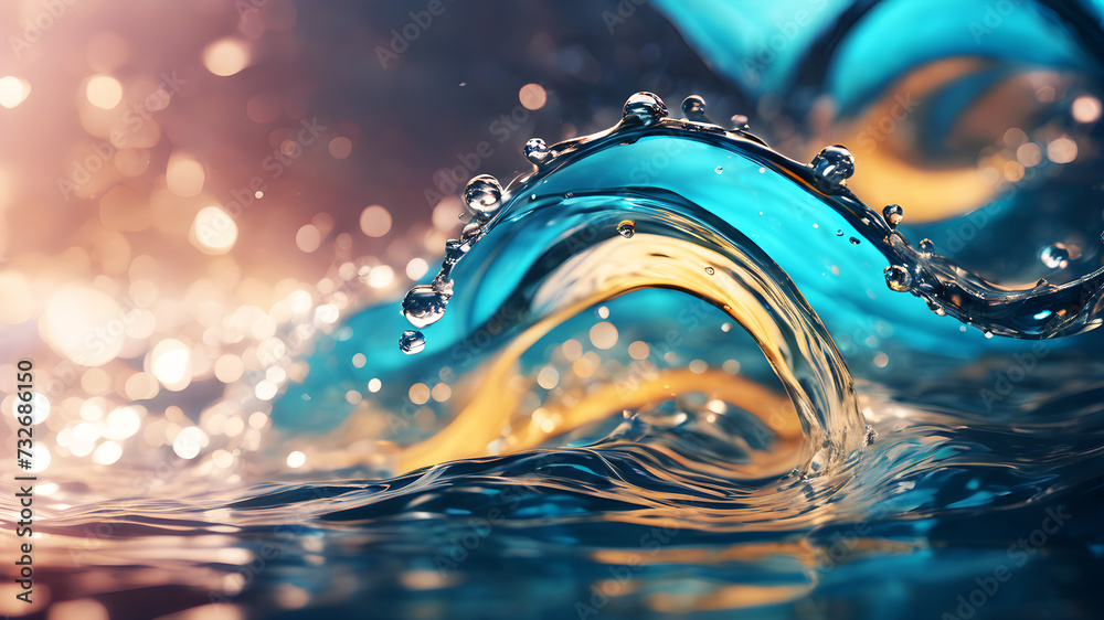 Generate an abstract background with dynamic, abstract curves inspired ...