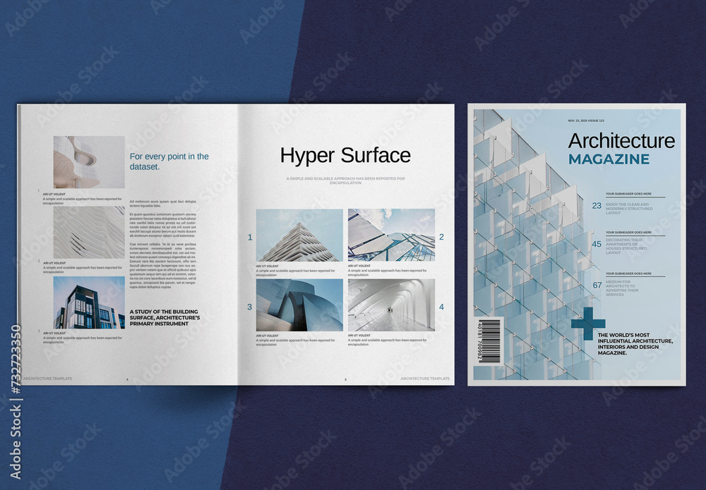 Architecture Magazine Layout Stock Template | Adobe Stock