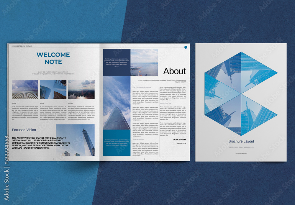 Business Brochure Layout Stock Template Adobe Stock