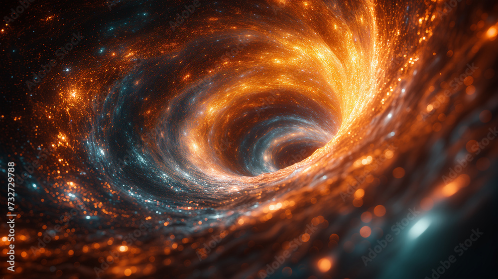 Abstract spiral and fractal vortex. Scientific background and 3D ...