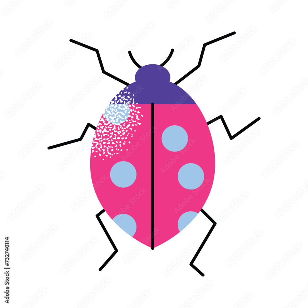 Cute cartoon insect characters set. Funny happy small bugs ...