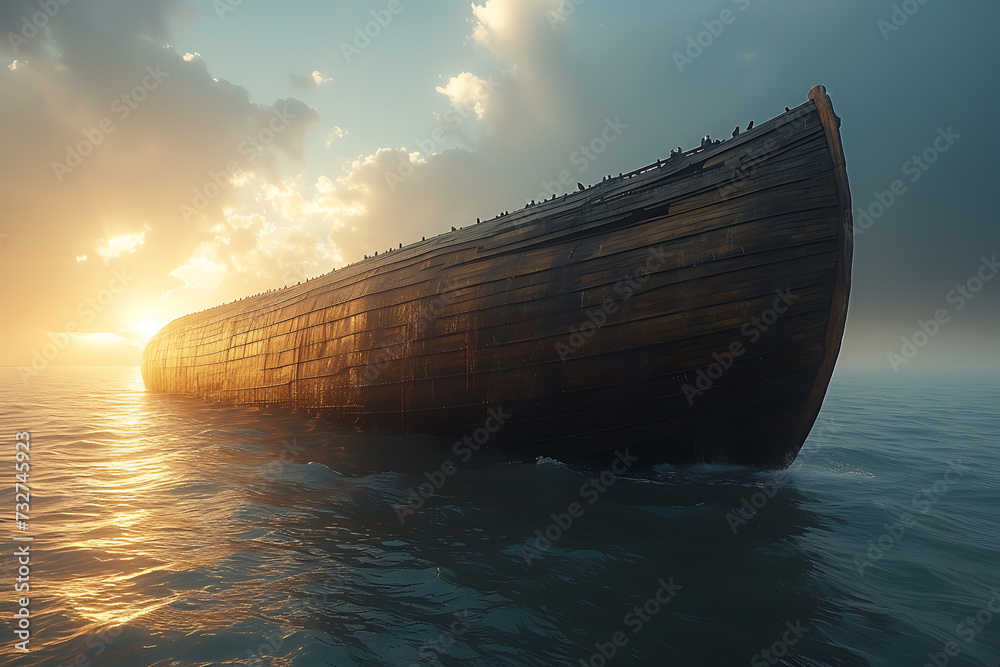 Noah's Ark, Noah chosen by God, the concept of saving all living beings ...