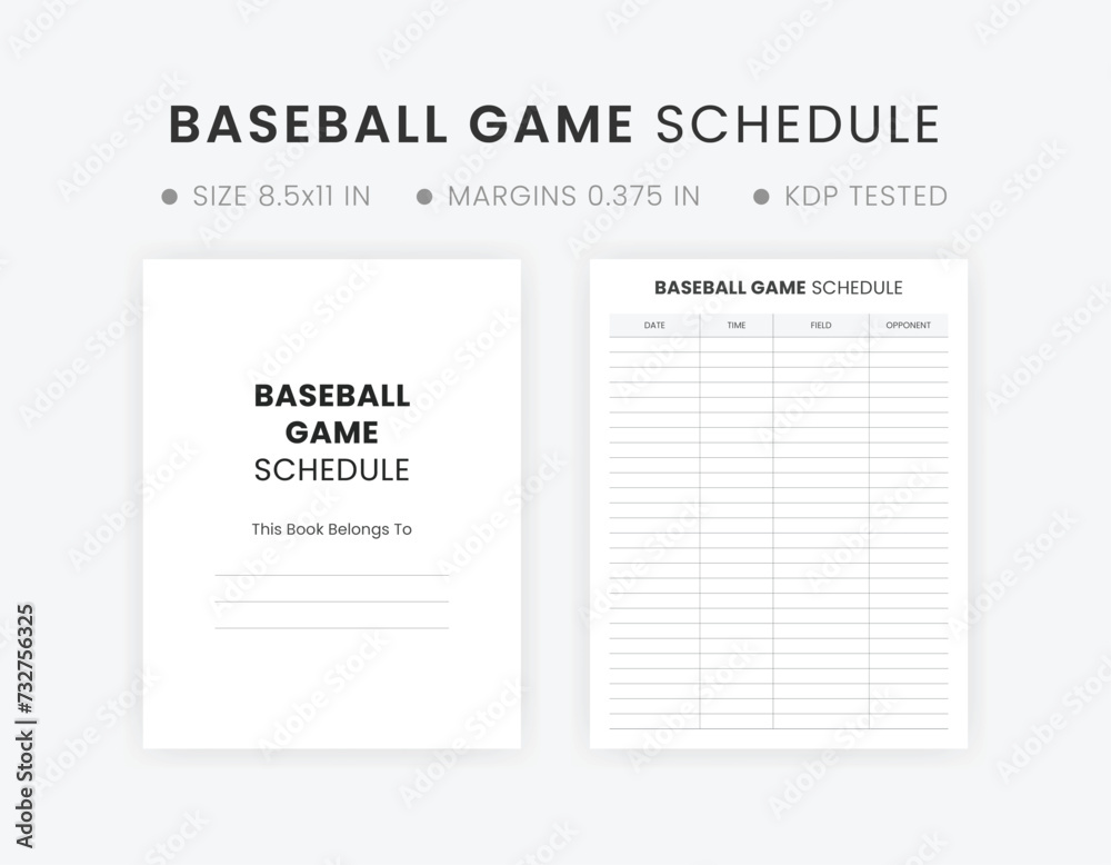Editable Baseball Game Plan Schedule Template Printable Simple Baseball ...