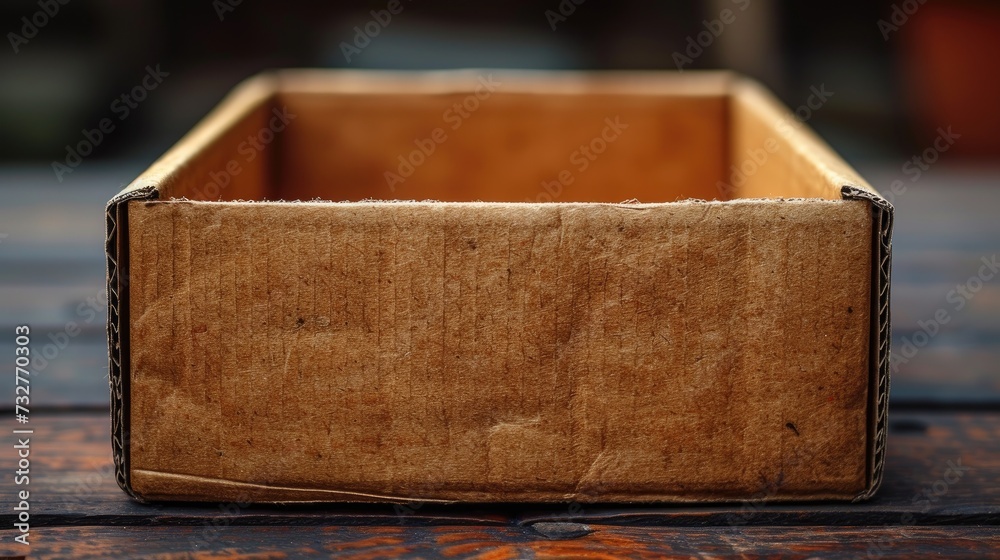 Open empty cardboard box isolated. Parcel and goods delivery service ...