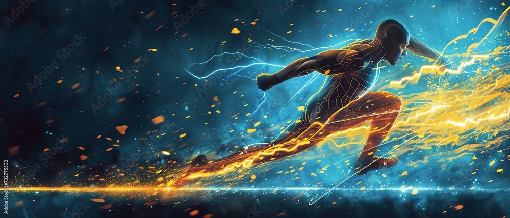 Illustration of Adrenaline (Epinephrine) Unleashing Lightning Power on ...