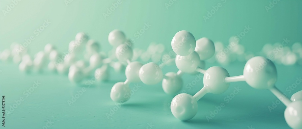 Aspirin Molecule in a Calming Pastel Green Background for Pain Relief ...