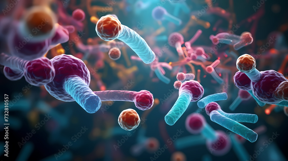 Macroscopic observation of organisms bacteria and cells and viruses ...