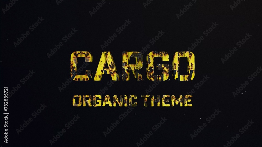 Cargo Titles Cinematic Trailer - Industrial Rusty and Heavy Grunge 3D ...