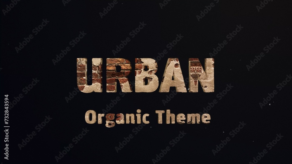 Urban Titles Cinematic Trailer - Rustic Brick Wall 3D Text Effect Stock ...