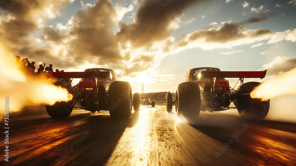 drag strip, formula car, race car, slick tires, speed, performance ...