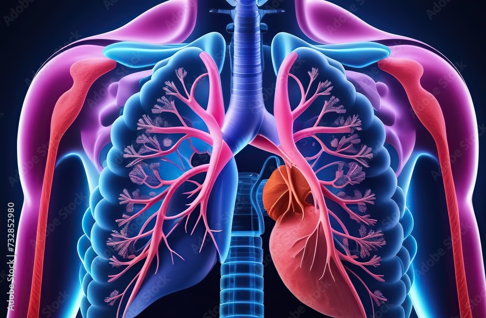 Structure of internal organ in humans suffering from heart disease and ...