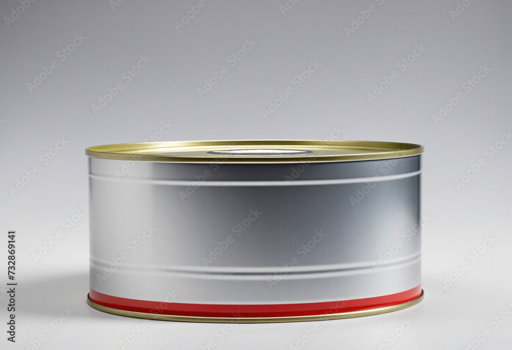 Side view of an empty metal can - isolated PNG cutout on transparent bg ...