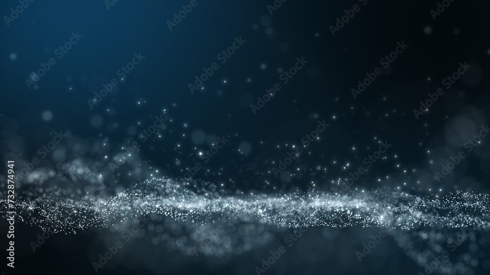 Glitter light white particles stage and light shine. Flickering ...