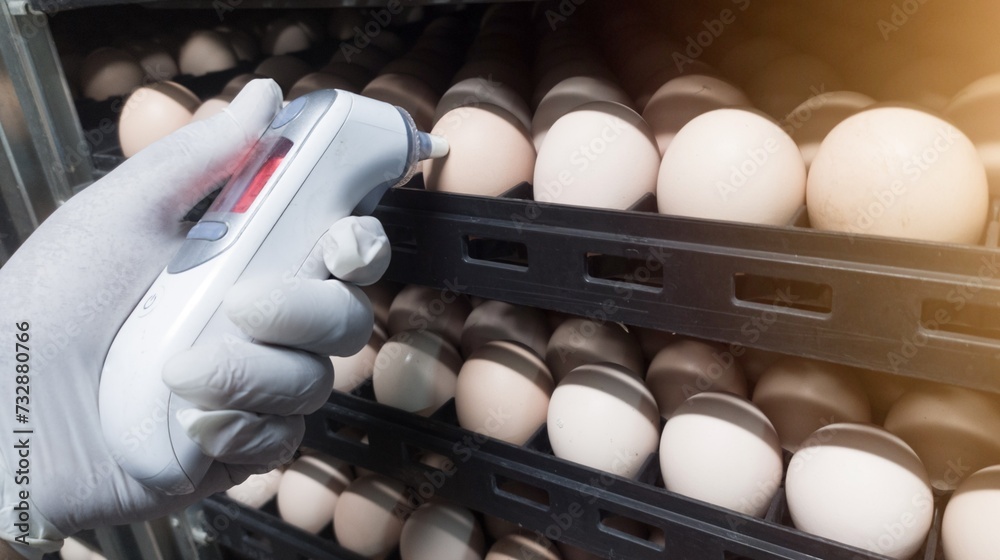 the concept of measuring shell temperature in hatching eggs in an ...