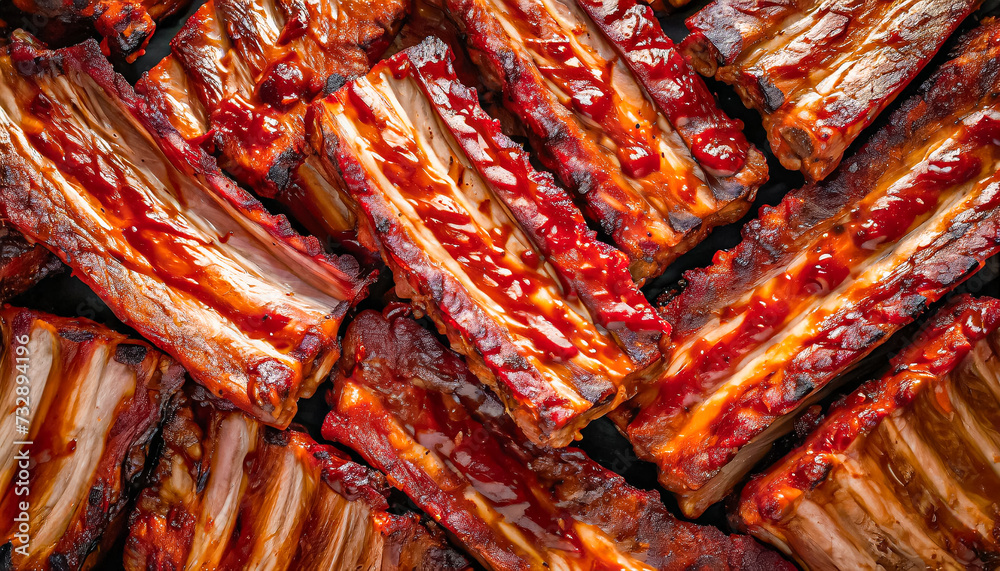 food background of BBQ Ribs, for BBQ Ribs sellers, for restaurant menu ...