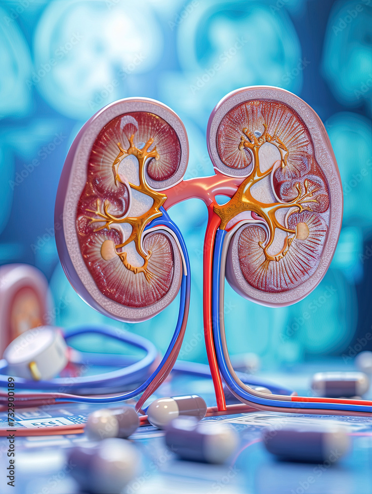 human kidney anatomy Stock Illustration | Adobe Stock