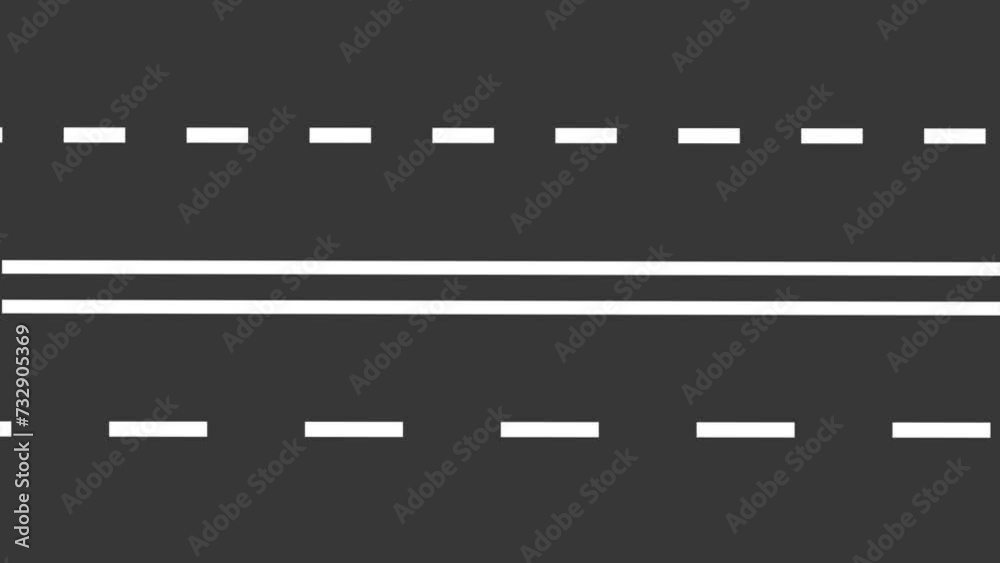 Asphalt highway with road markings background. Animation asphalt road ...