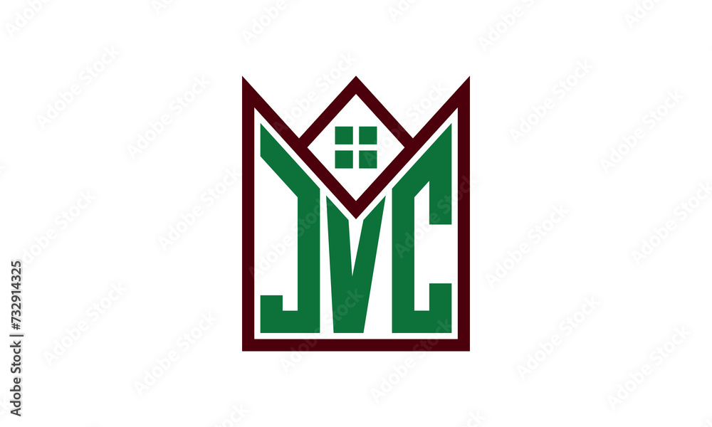JVC initial letter real estate builders logo design vector ...