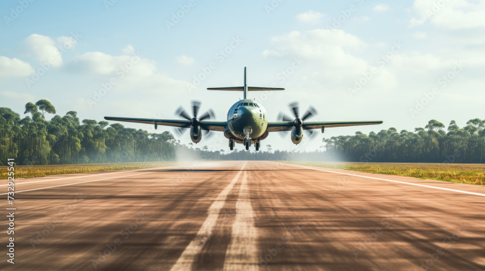 Touchdown Moment: A Momento and Imprsive Photo of a Light Green and ...