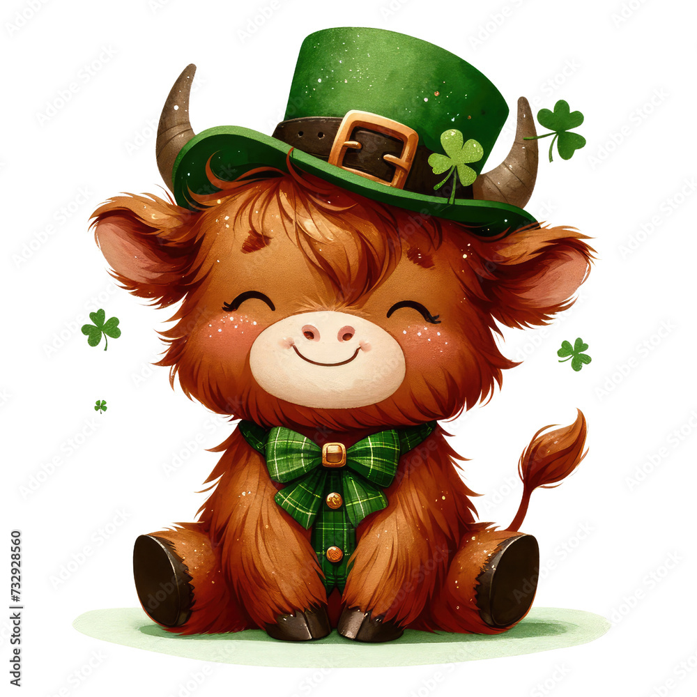 Highland Cow St. Patrick's Day Celebration | Festive Green Decor ...