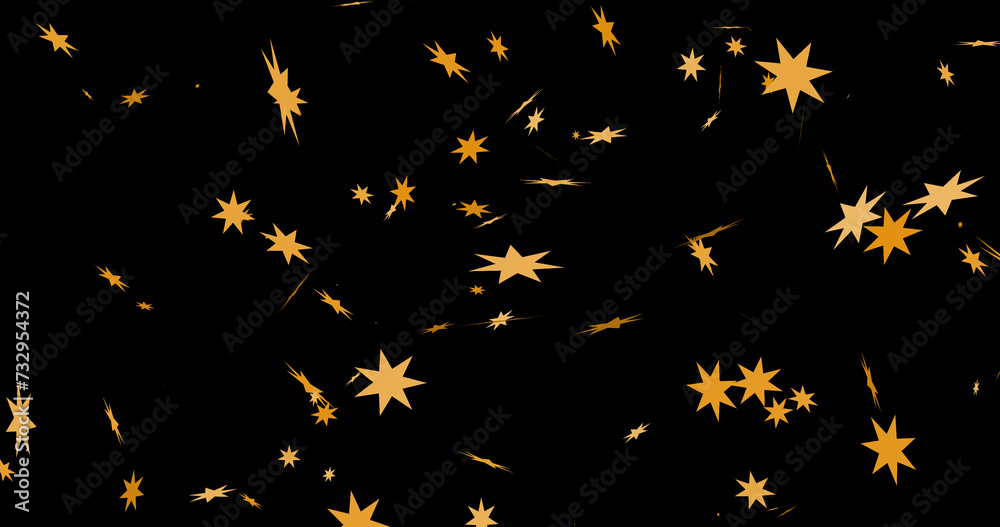 Vertical cute adorable confetti stars falling loop motion graphic asset ...