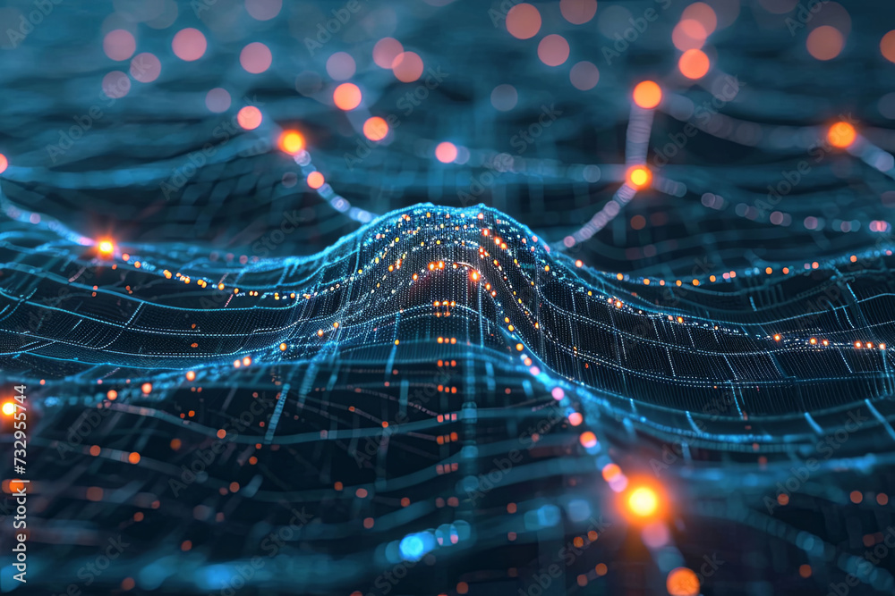 A depiction of a neural network, with the connections symbolizing the ...